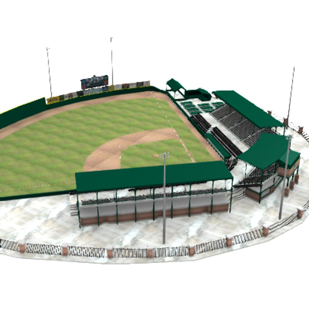 3d Model Of Minor Baseball Stadium
