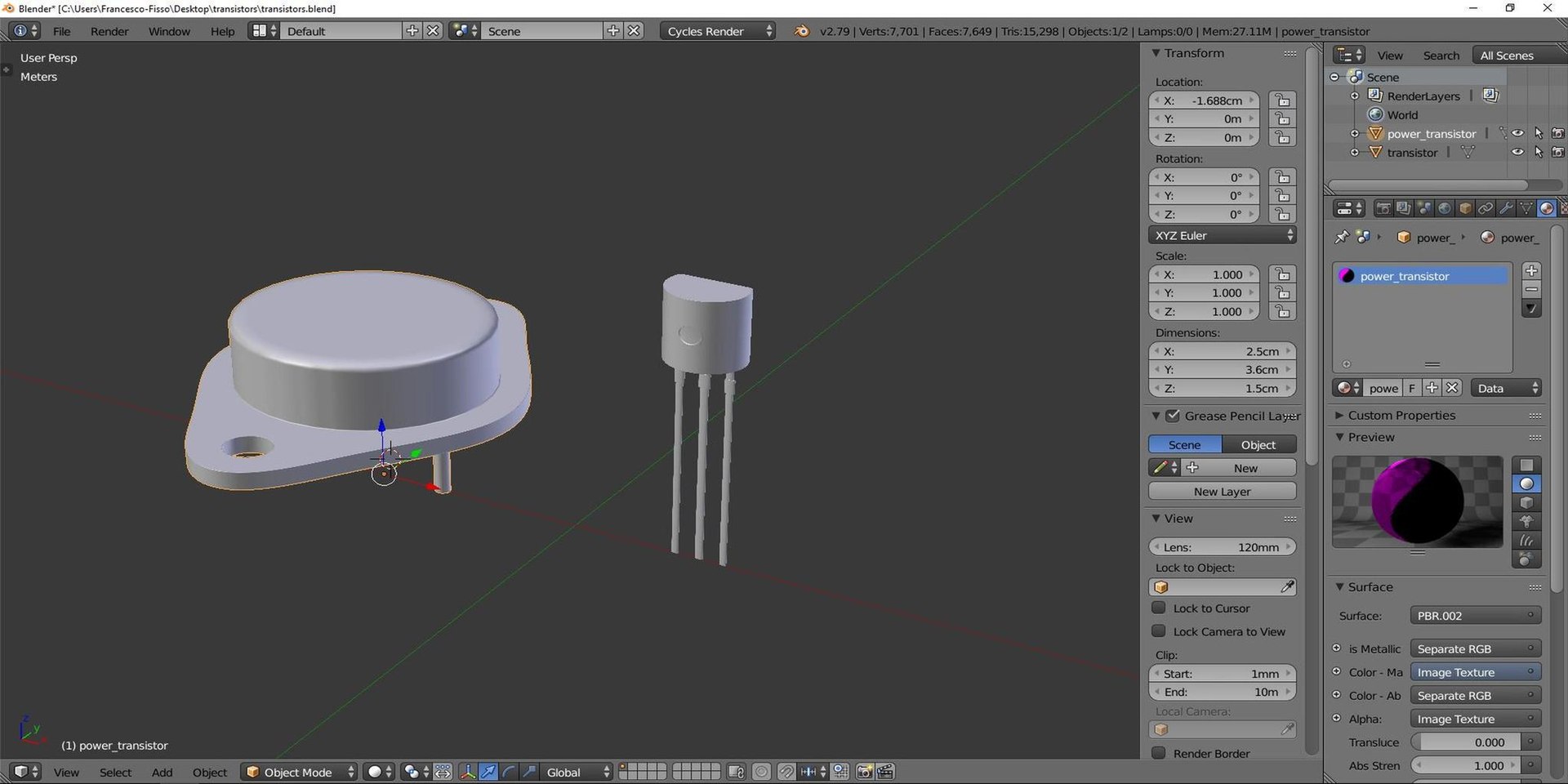 Transistors power ready 3D model - TurboSquid 1361080