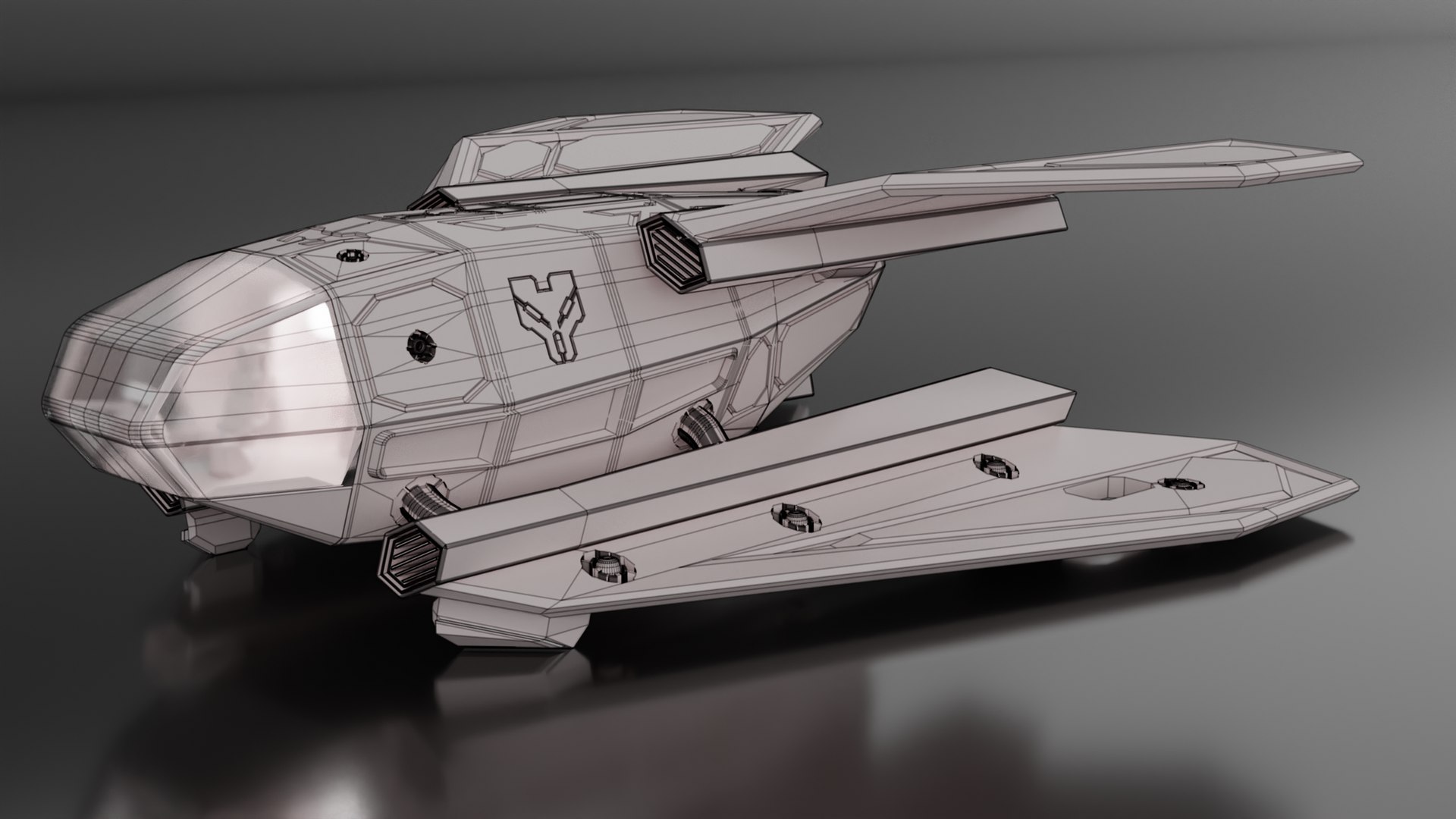 3D Sci-Fi Small Starship - TurboSquid 2102708