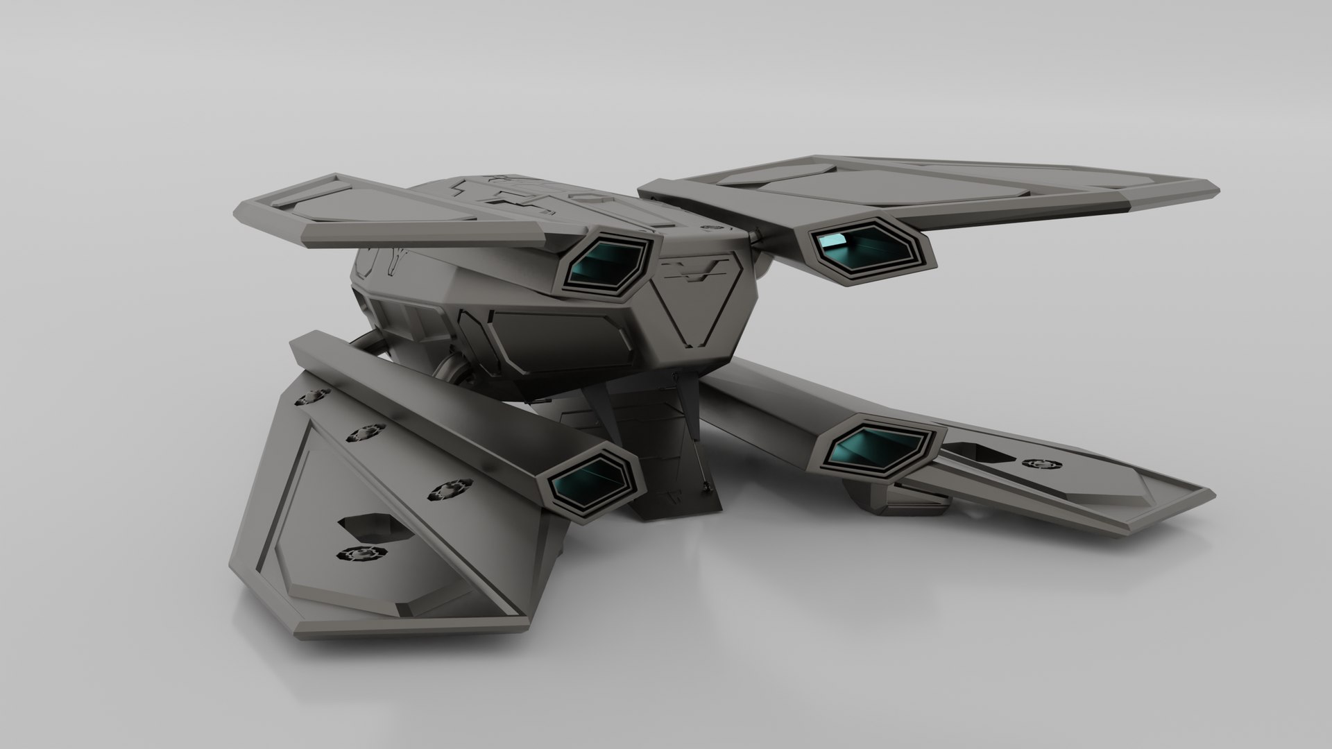 3D Sci-Fi Small Starship - TurboSquid 2102708