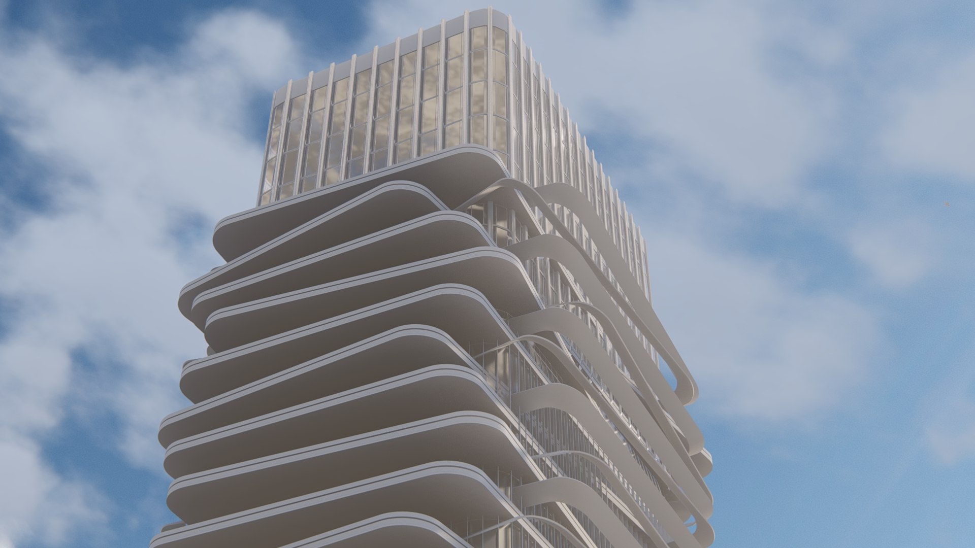 3D Buildings Future Low-poly - TurboSquid 1630198