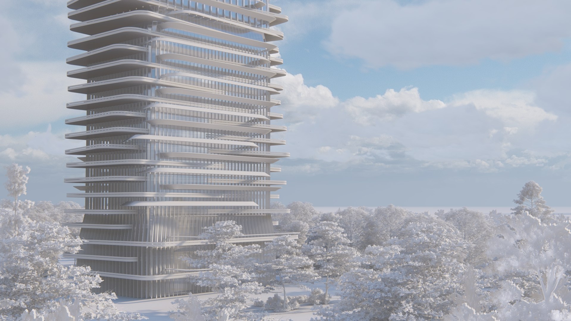 3D Buildings Future Low-poly - TurboSquid 1630198