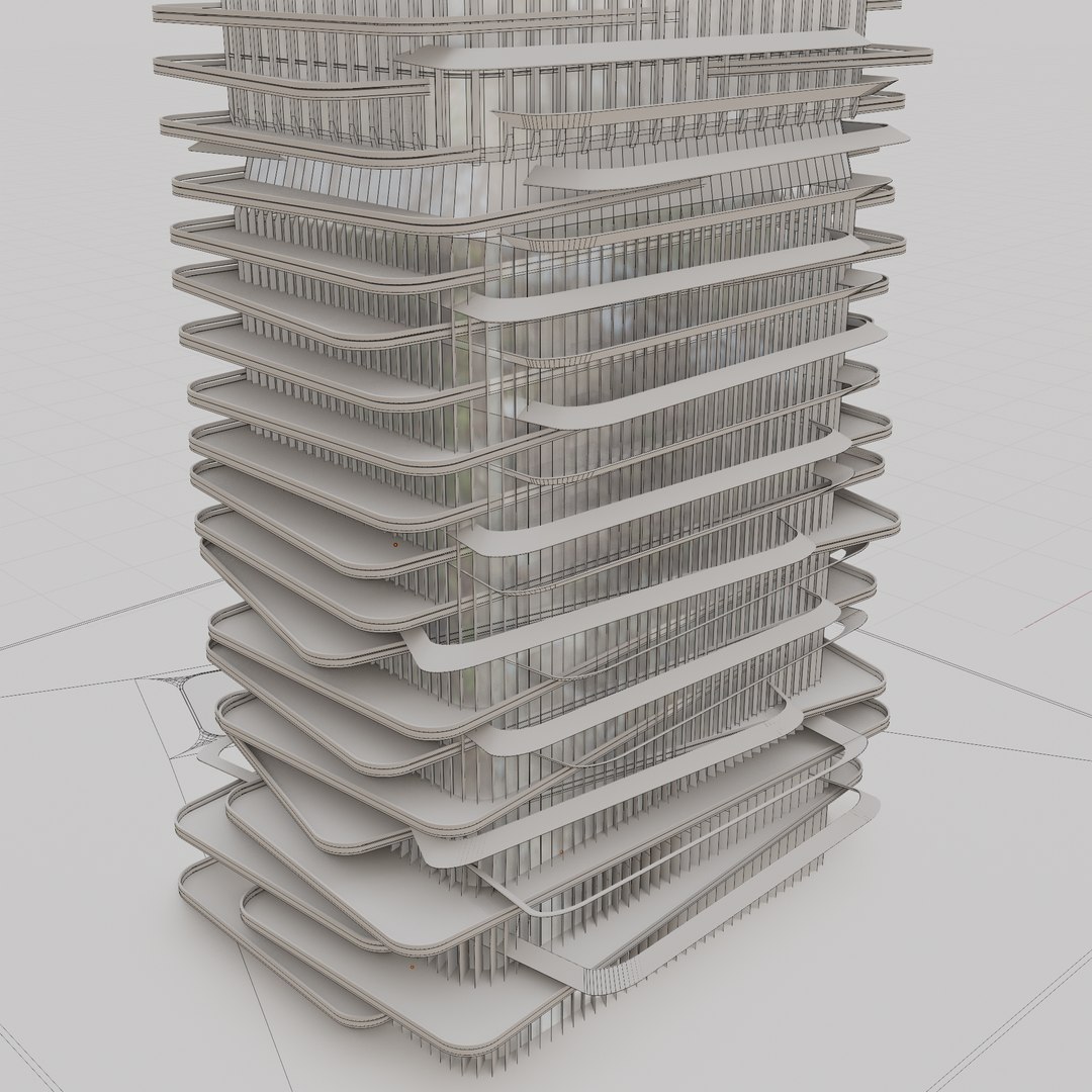 3D Buildings Future Low-poly - TurboSquid 1630198