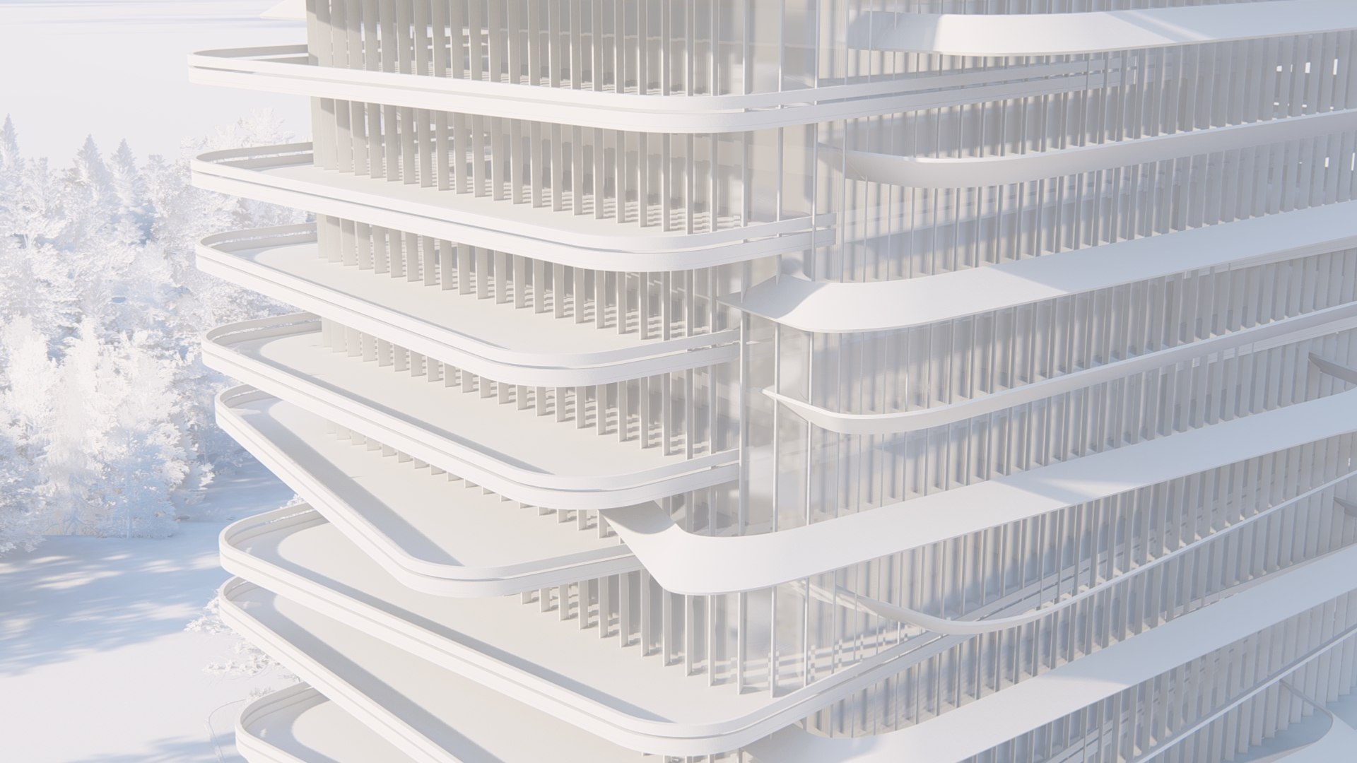 3D Buildings Future Low-poly - TurboSquid 1630198