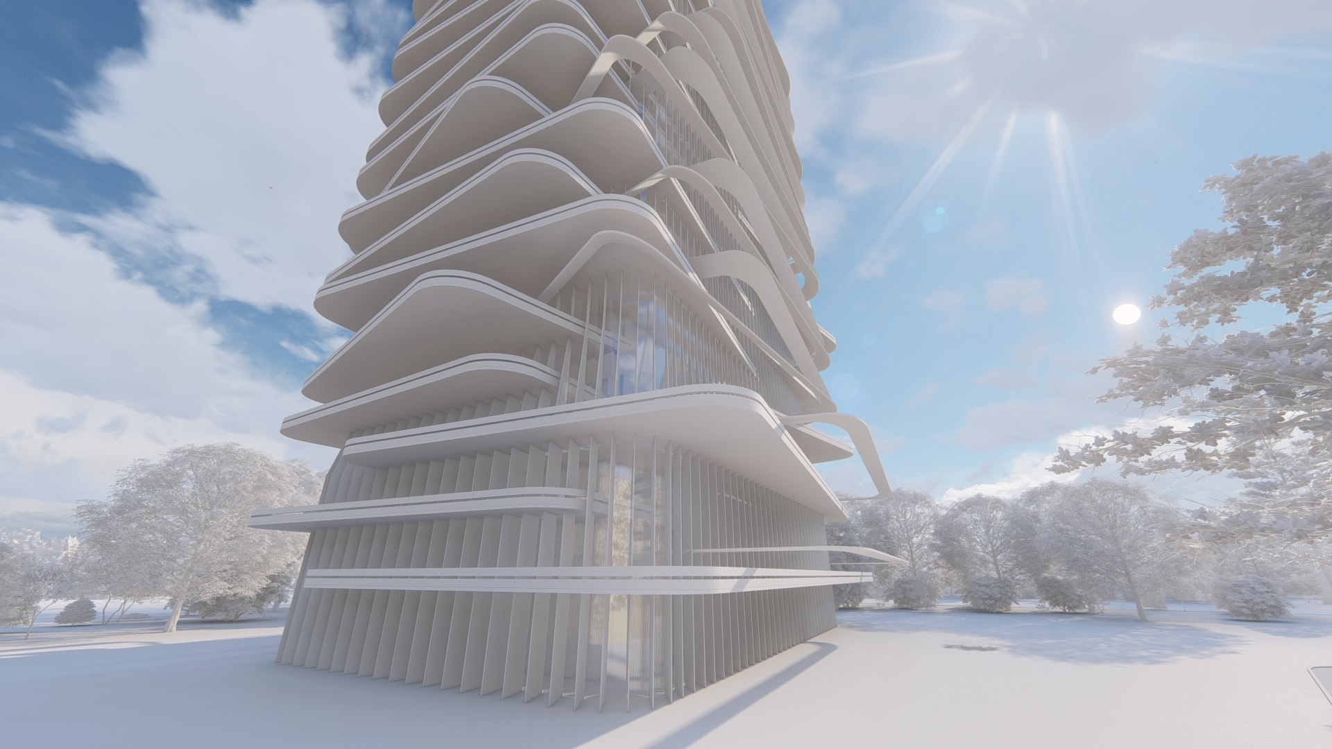 3D Buildings Future Low-poly - TurboSquid 1630198
