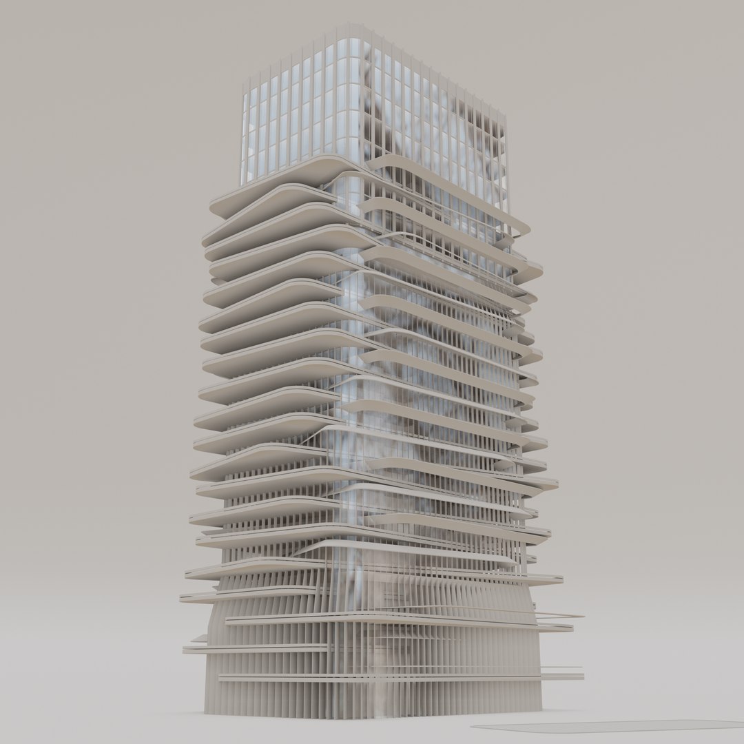 3D Buildings Future Low-poly - TurboSquid 1630198