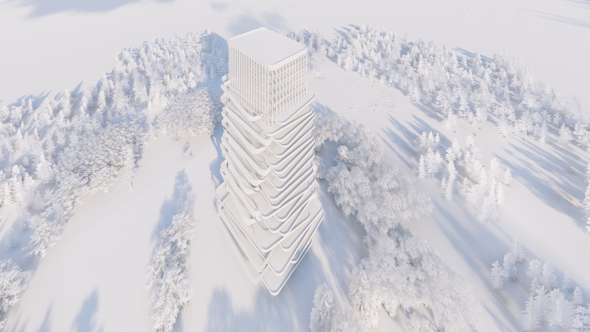 3D Buildings Future Low-poly - TurboSquid 1630198