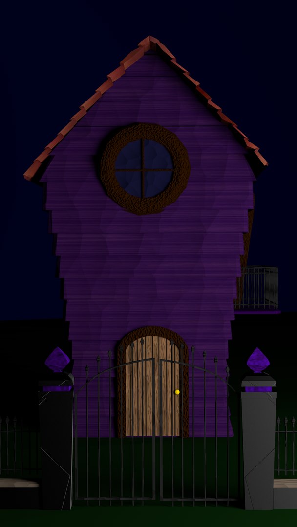 Dark House Cartoon Obj