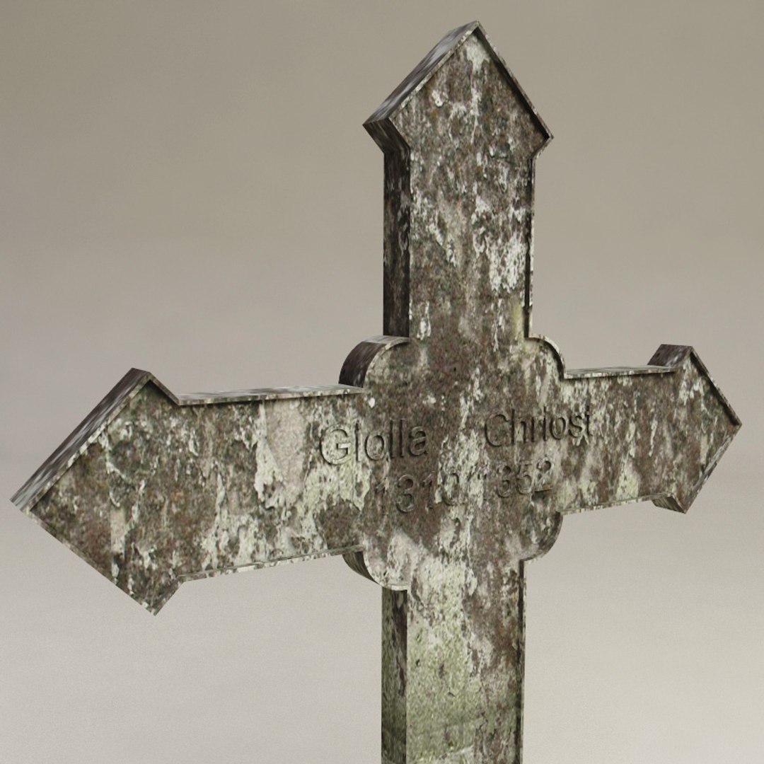 grave cross v1 3d c4d