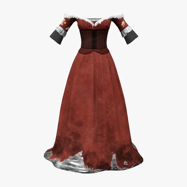 3D model Worn-out Tatty Ragged Tavern Dress - TurboSquid 1962225