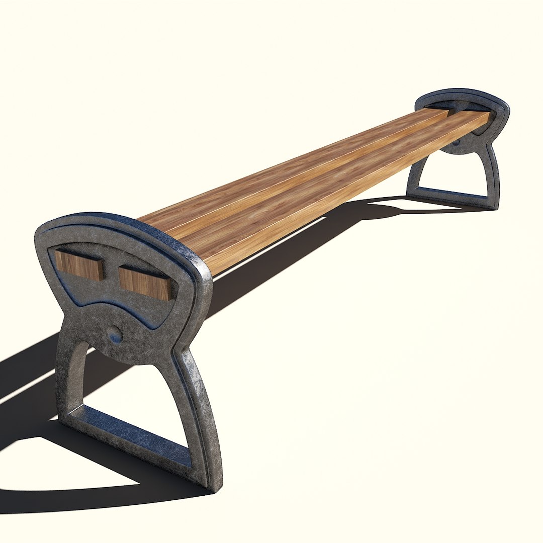 3D Street Bench Model - TurboSquid 1596084
