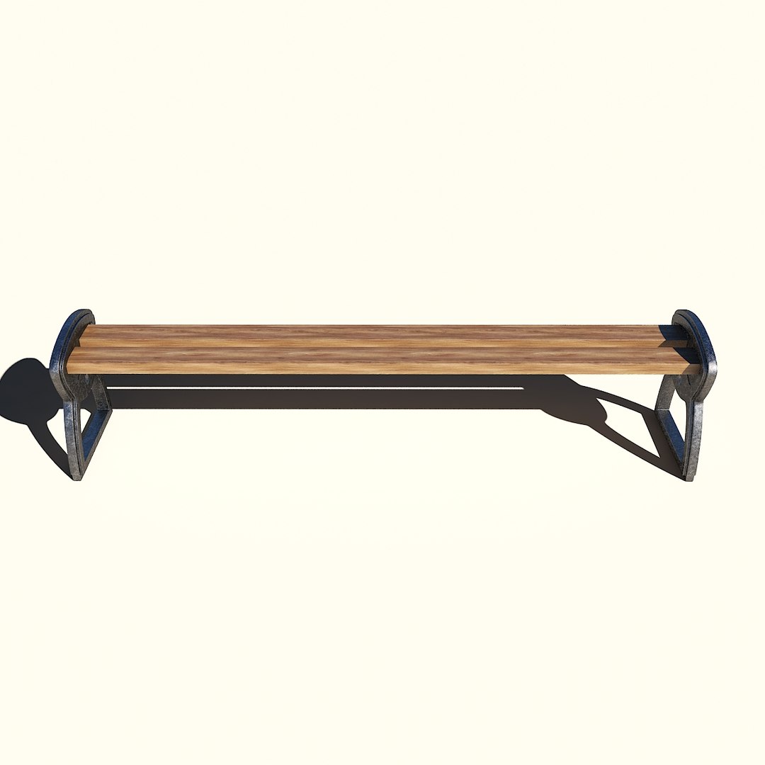 3D Street Bench Model - TurboSquid 1596084