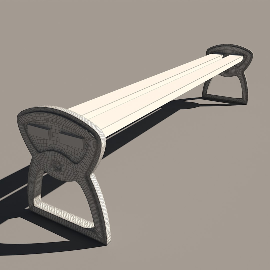 3D Street Bench Model - TurboSquid 1596084