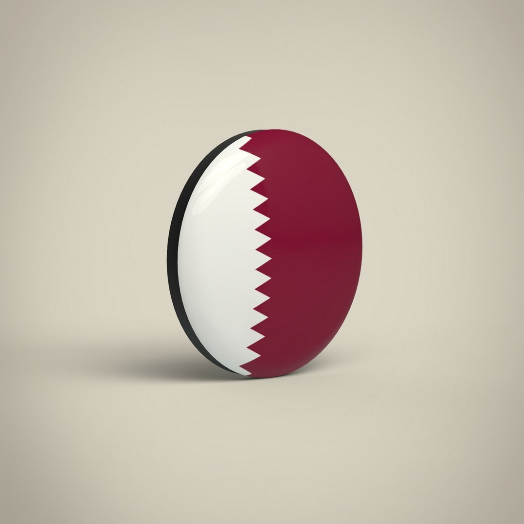 3D Qatar Badge - TurboSquid 1949040
