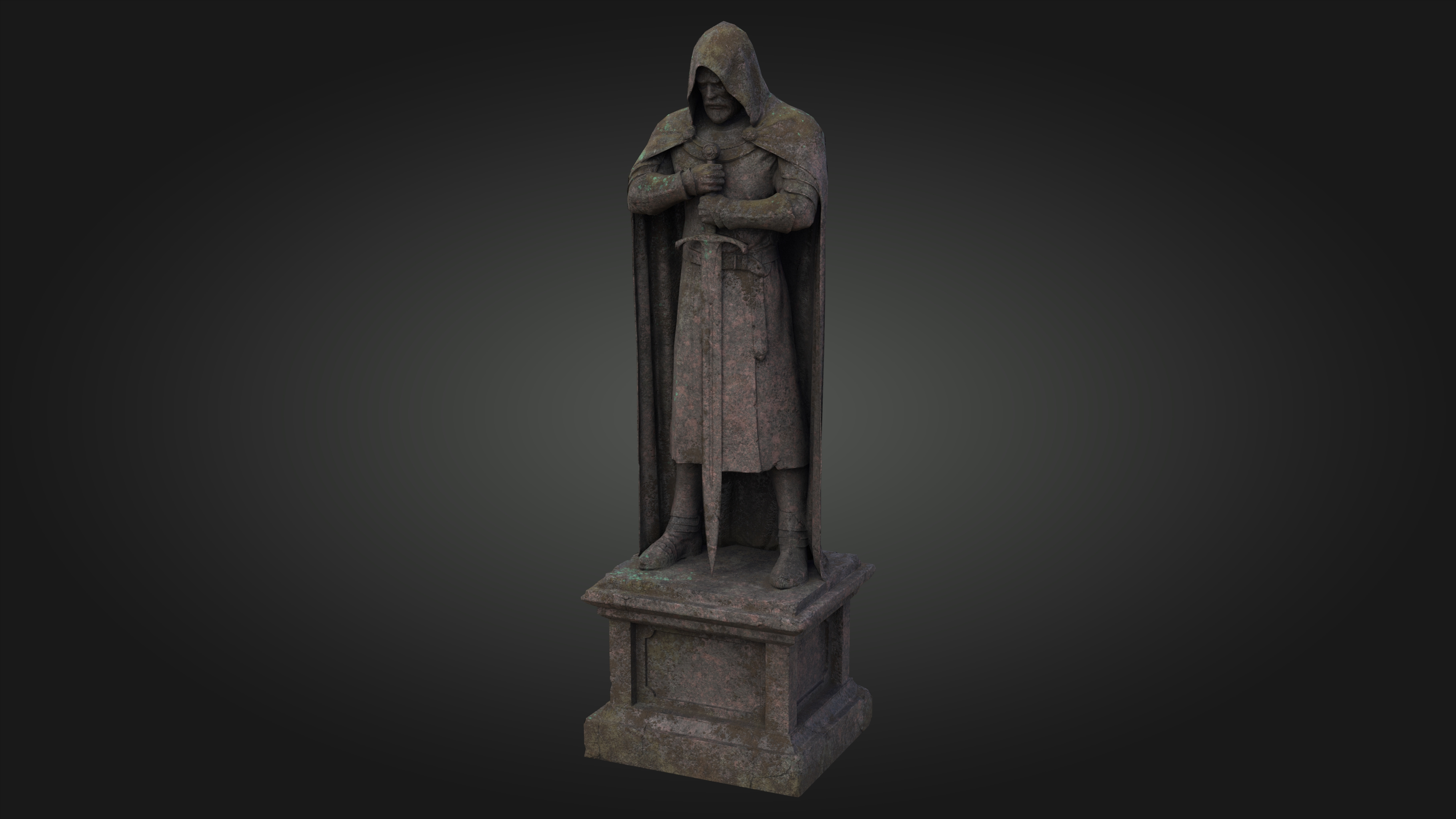 3D Ancient Granite Knight Statue - PBR model - TurboSquid 1725918