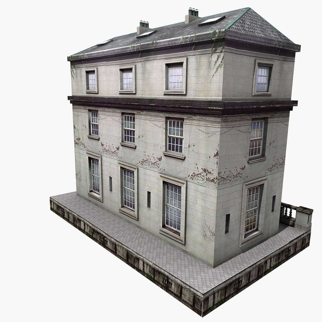 Realistic European Building 3d 3ds