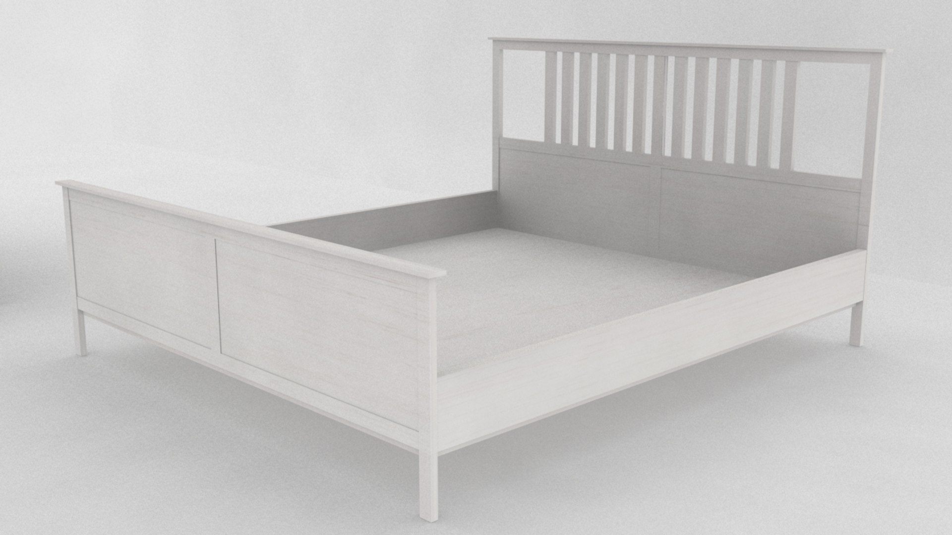 Ikea Hemnes Bed Frame 3d Max