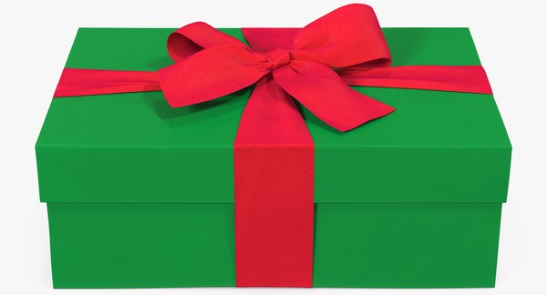 3D gift box green 4 model - TurboSquid 1202294