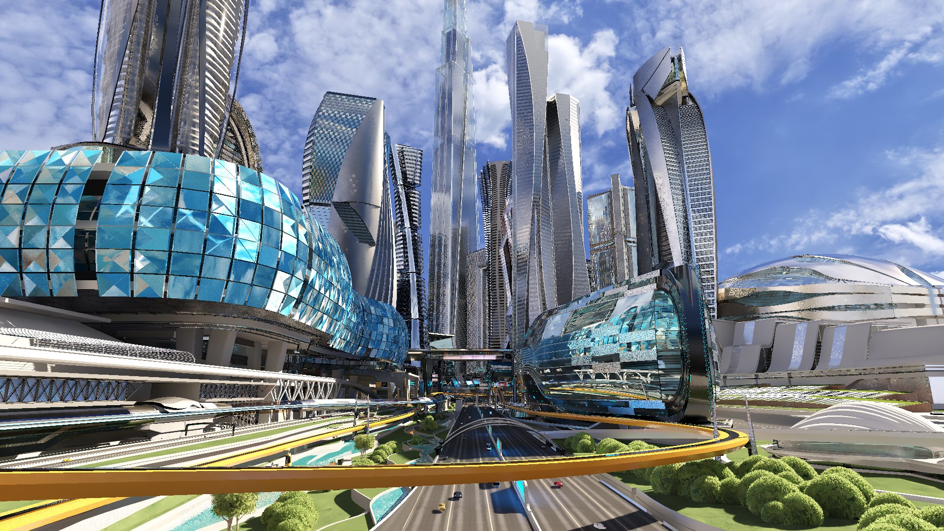 3D Future City Model - TurboSquid 2314307