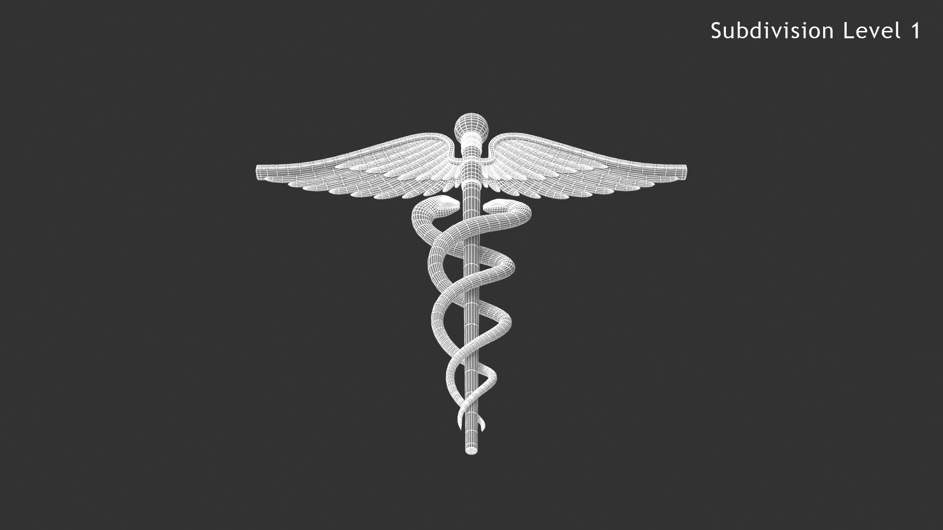 3D Caduceus Silver - TurboSquid 1639680