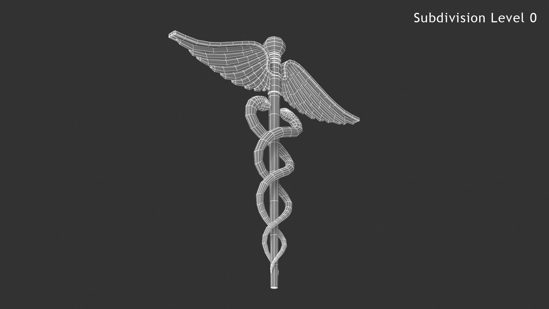 3D Caduceus Silver - TurboSquid 1639680