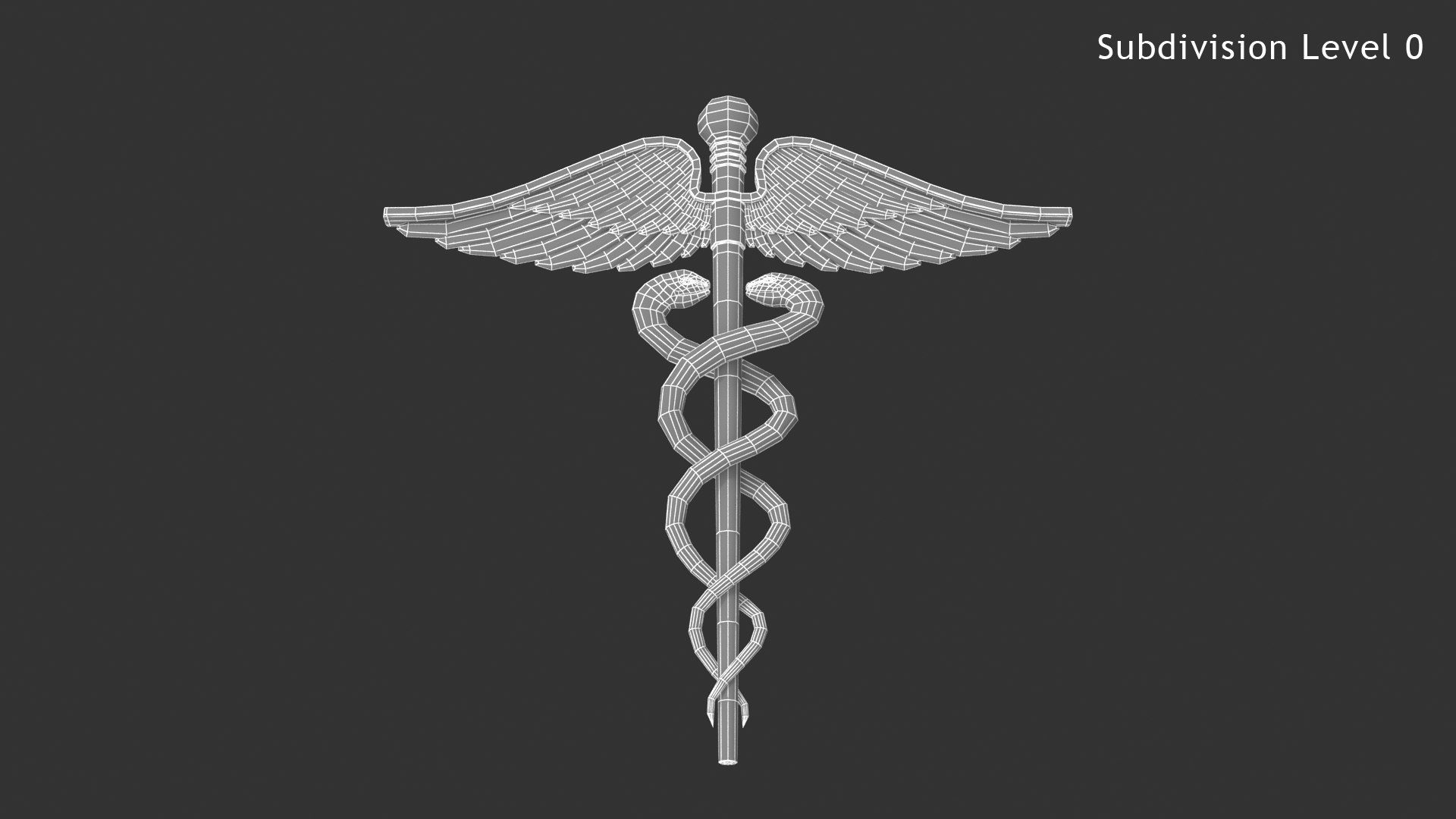 3D Caduceus Silver - TurboSquid 1639680
