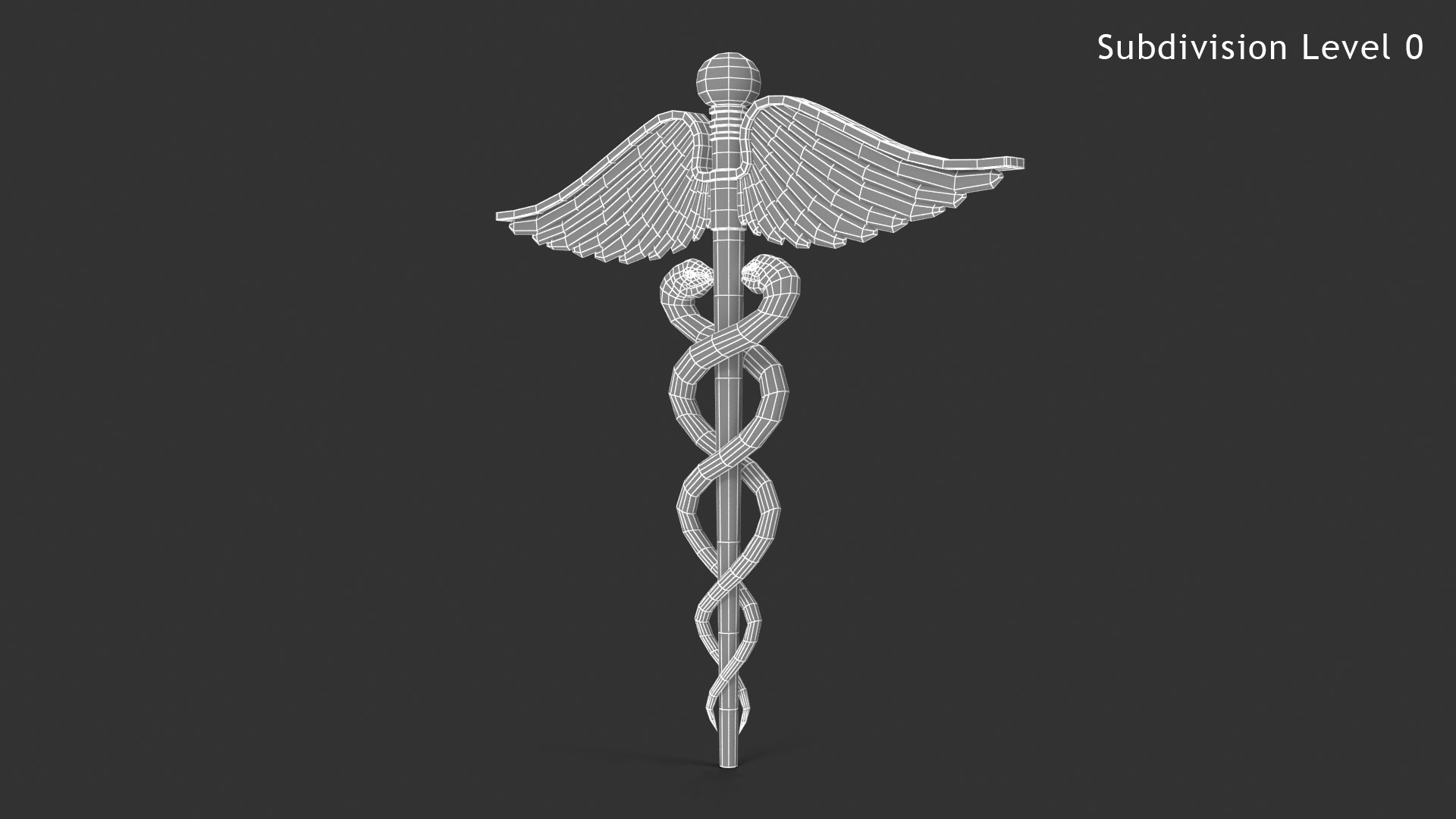 3D Caduceus Silver - TurboSquid 1639680