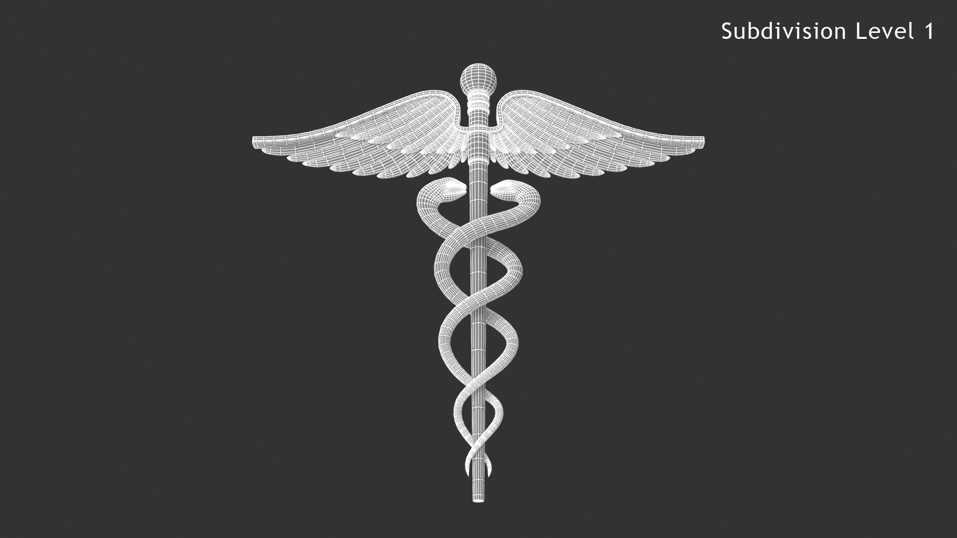 3D Caduceus Silver - TurboSquid 1639680