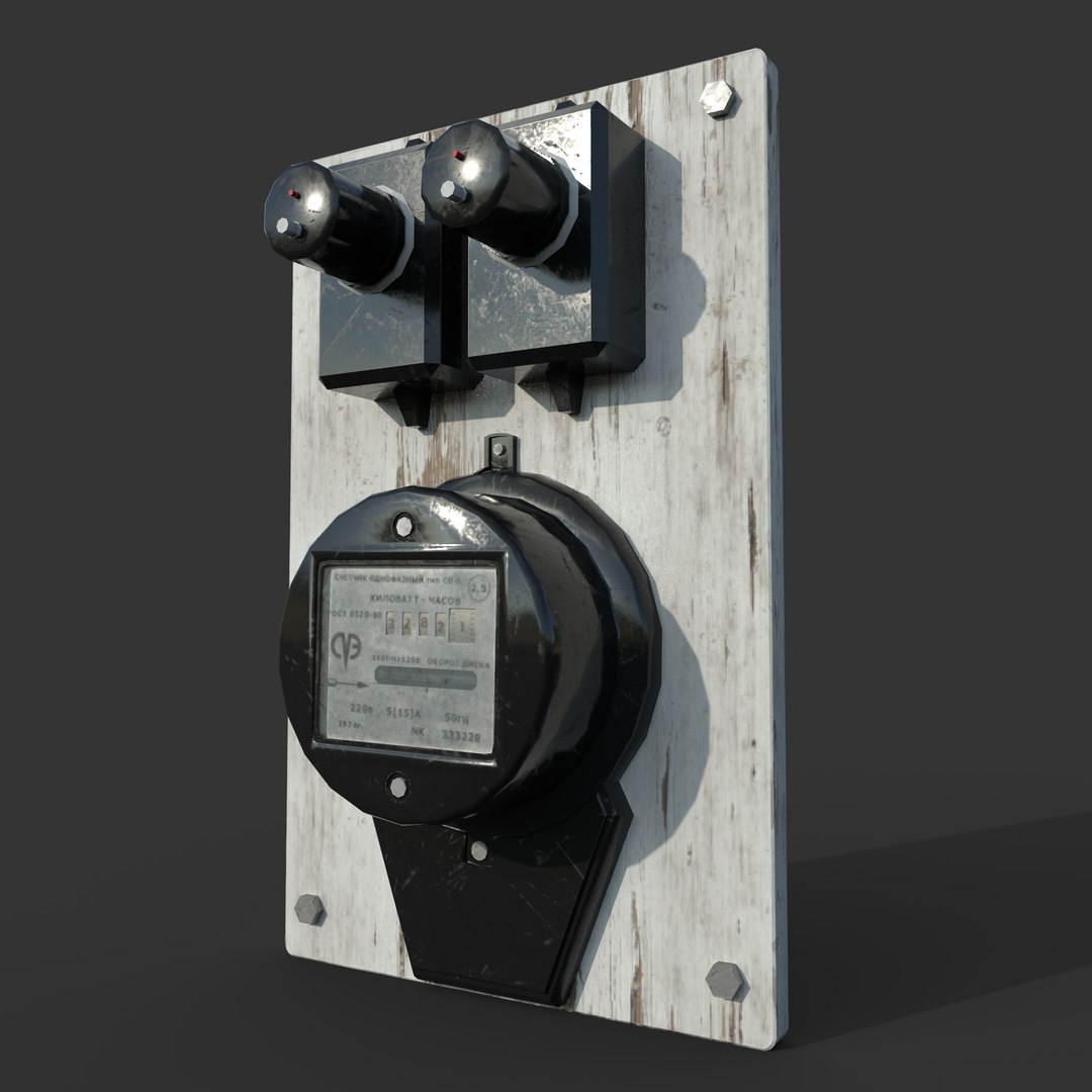 3D Vintage Russian Electrical Panel With Electricity Meter - TurboSquid ...