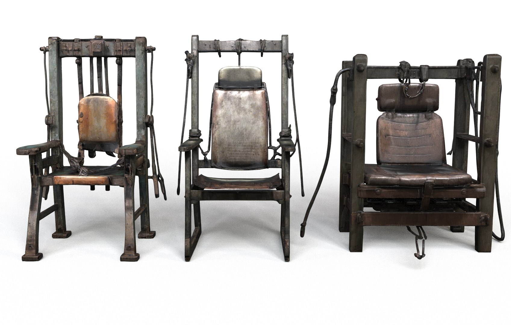 Old Electric Chairs Pack 3D Model - TurboSquid 2336203