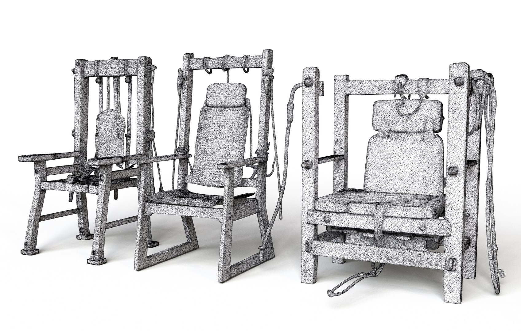 Old Electric Chairs Pack 3D Model - TurboSquid 2336203