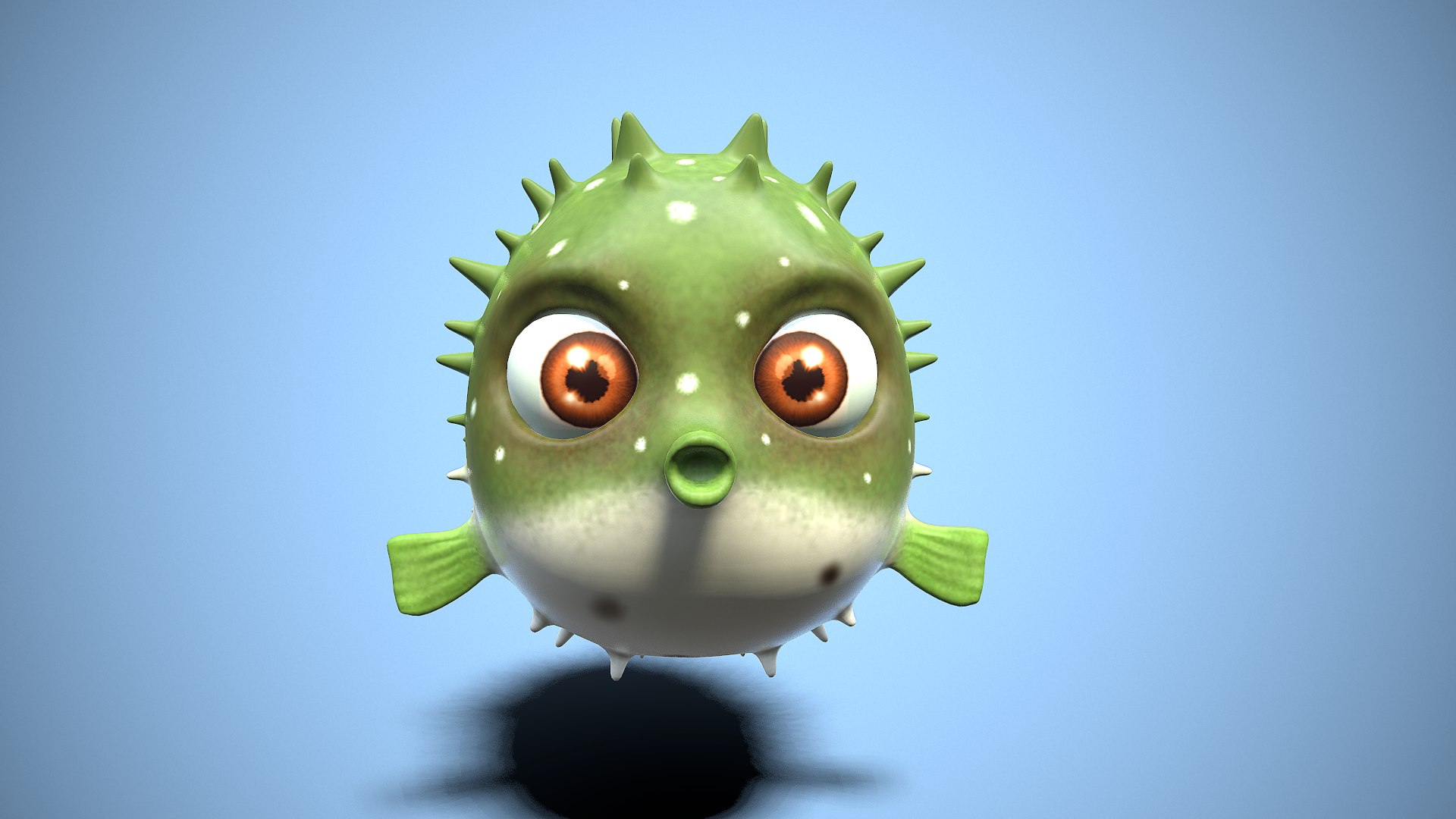 Fish Cartoon Fugu 3D Model - TurboSquid 1480584