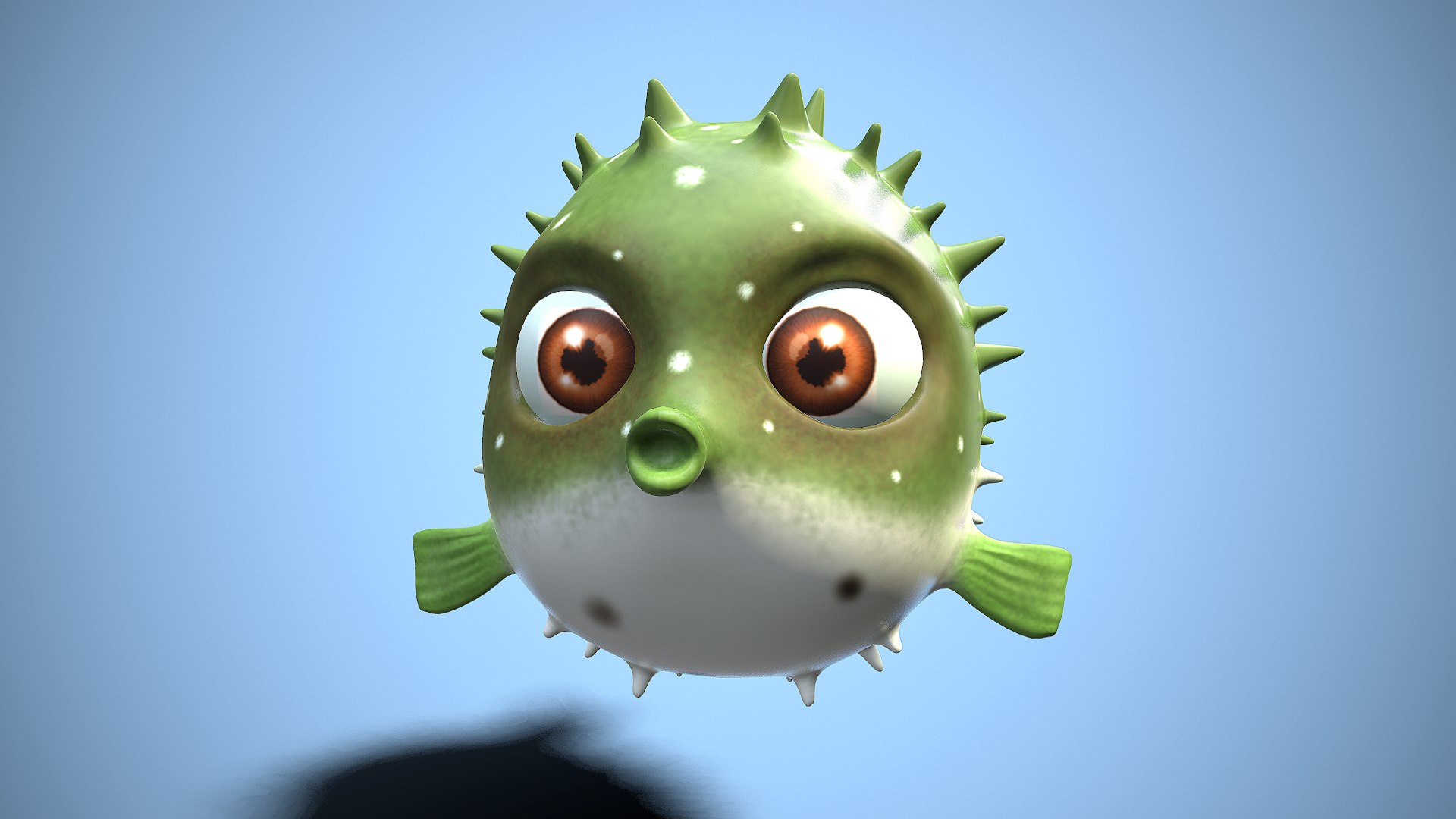 Fish Cartoon Fugu 3D Model - TurboSquid 1480584