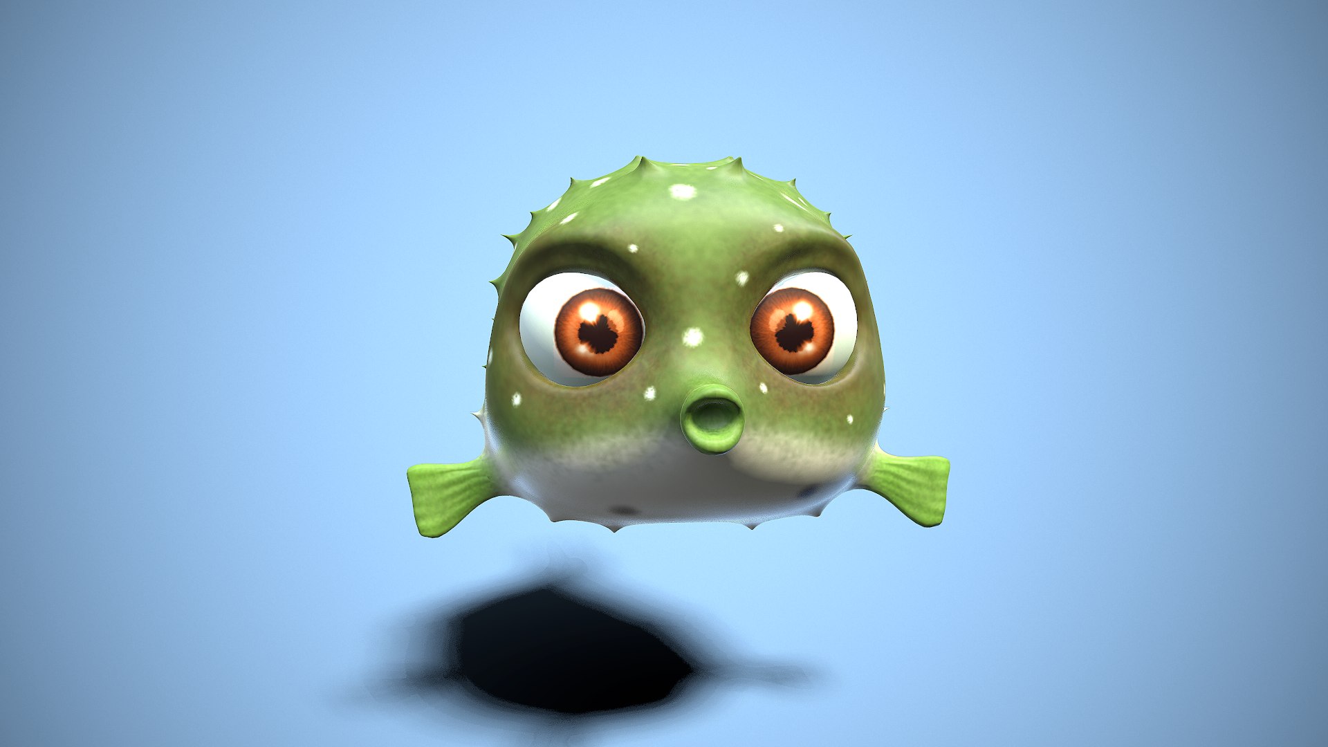Fish Cartoon Fugu 3D Model - TurboSquid 1480584