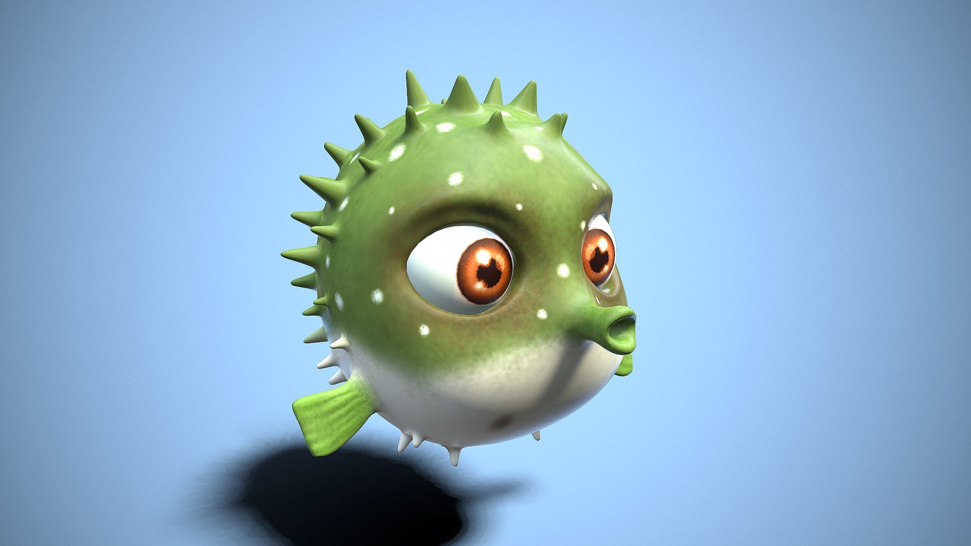 Fish Cartoon Fugu 3D Model - TurboSquid 1480584