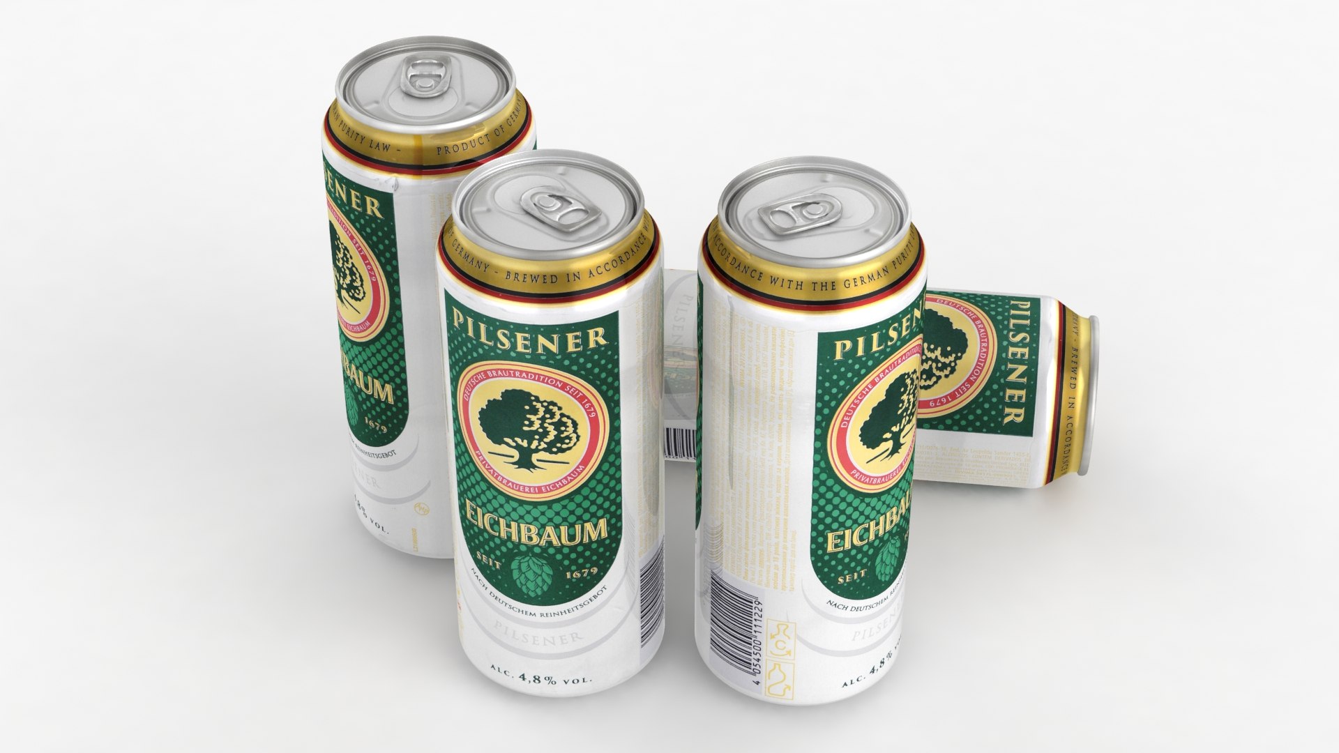 3D Beer Can Eichbaum Pilsener 500ml 2023 Model - TurboSquid 2013133