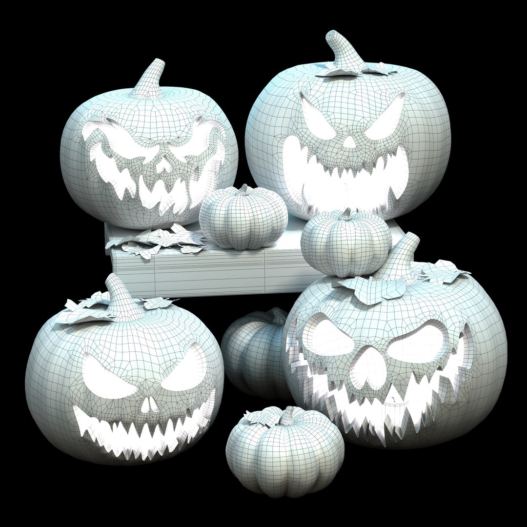 3D Model Pumpkin Set - TurboSquid 2317043