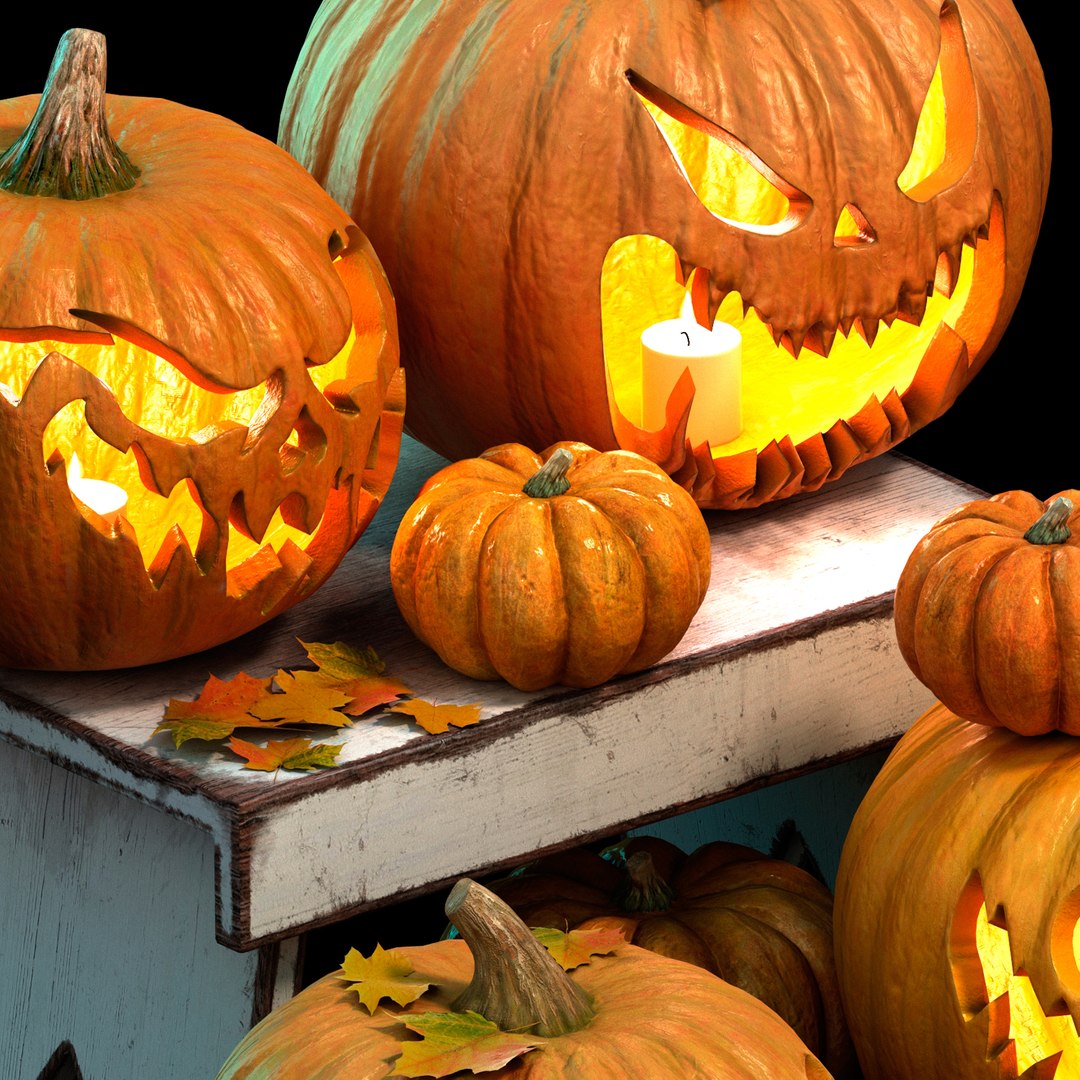 3D Model Pumpkin Set - TurboSquid 2317043