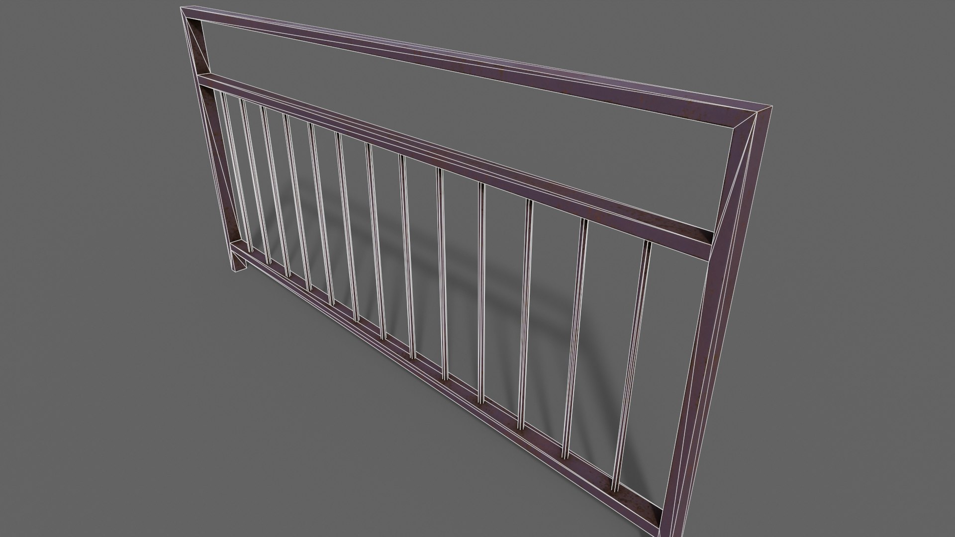PBR Pedestrian Guard Rail Purple V3 3D Model - TurboSquid 1867094