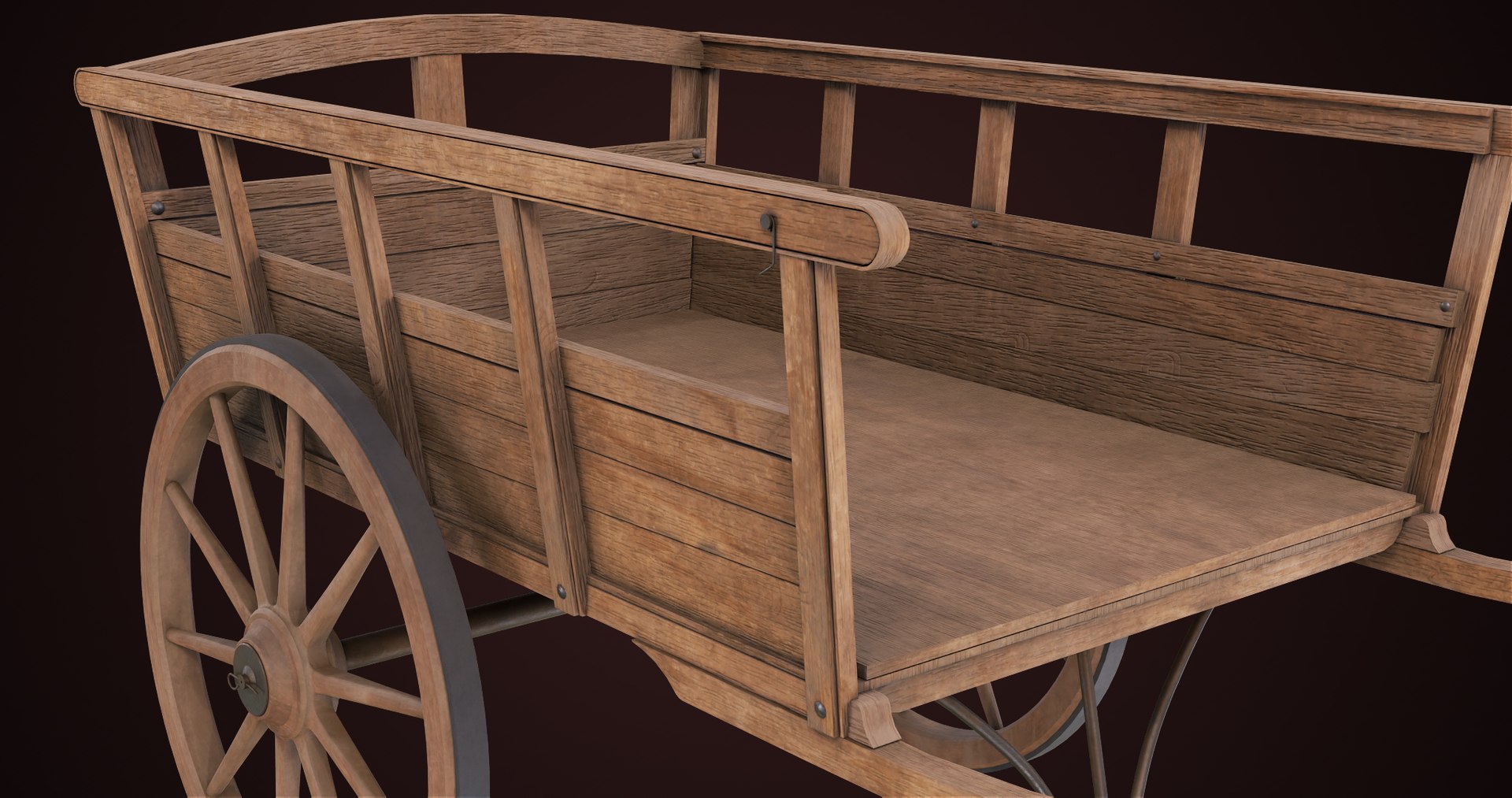 3D model Wooden Cart11 All PBR Unity UE Textures Included - TurboSquid ...