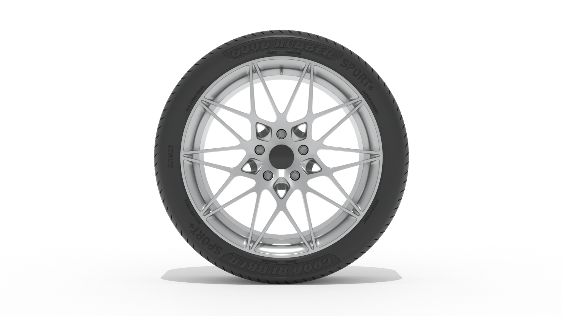 Sports Car Rims 20 inch with Tires 3D model - TurboSquid 2165479