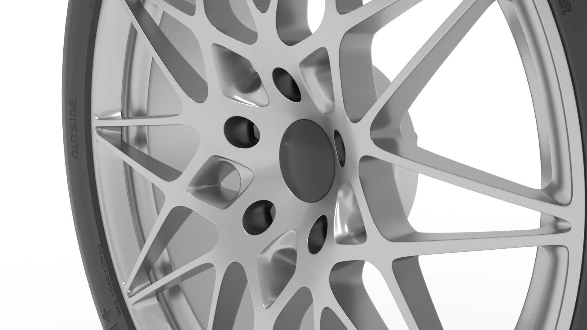 Sports Car Rims 20 inch with Tires 3D model - TurboSquid 2165479