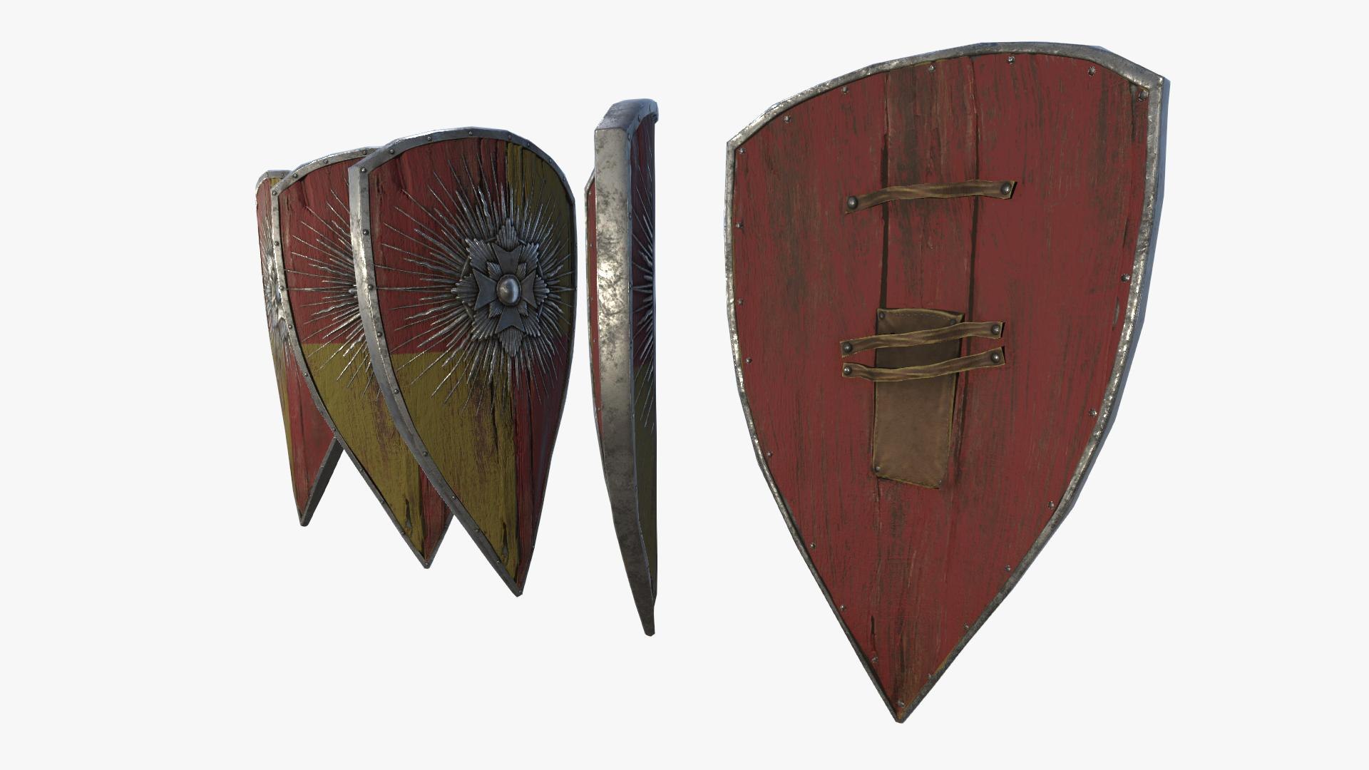 Fantasy Shield RPG Kite Heater Medieval Templar Porpax Greek Aspis ...