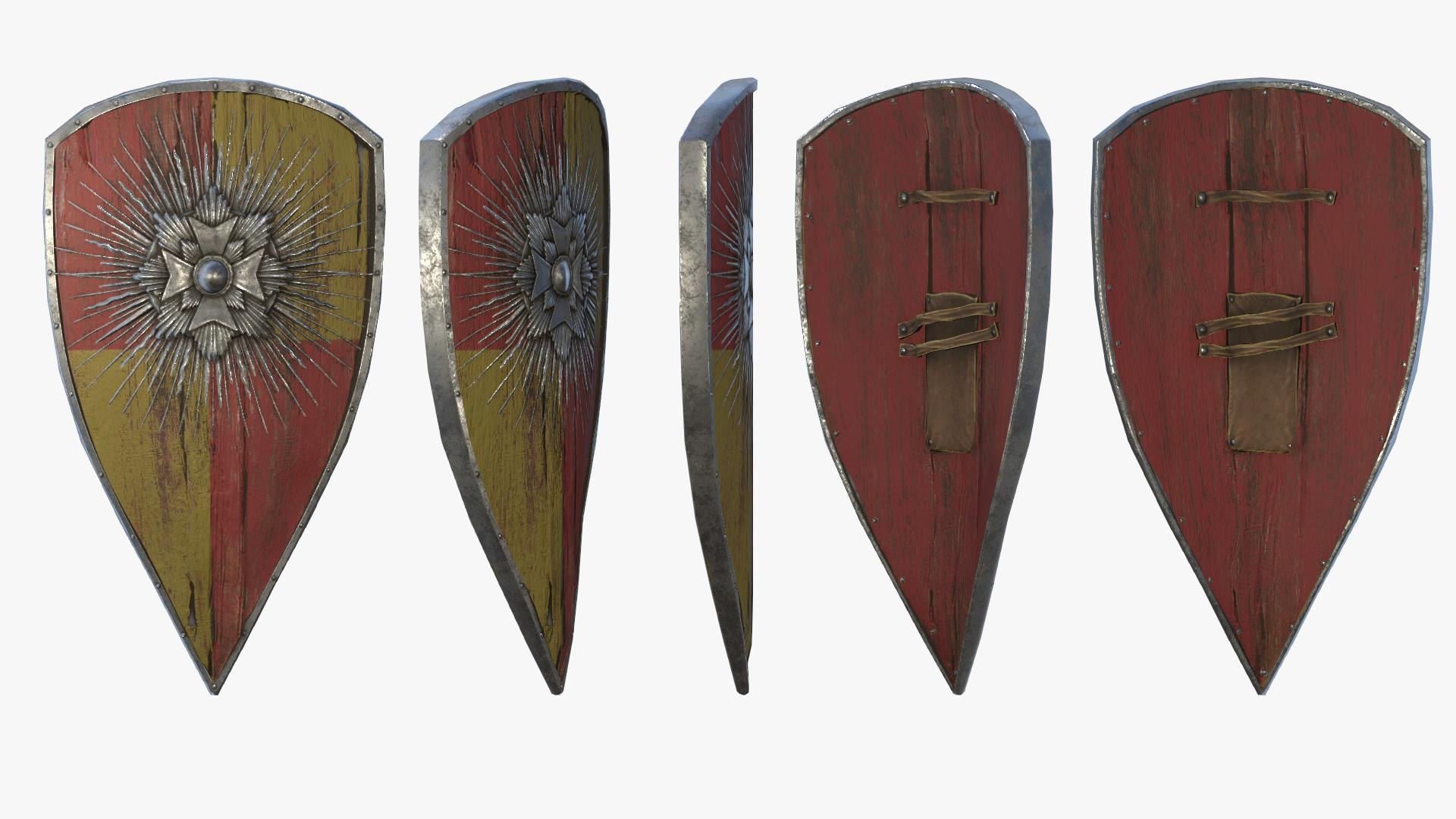 Fantasy Shield RPG Kite Heater Medieval Templar Porpax Greek Aspis ...