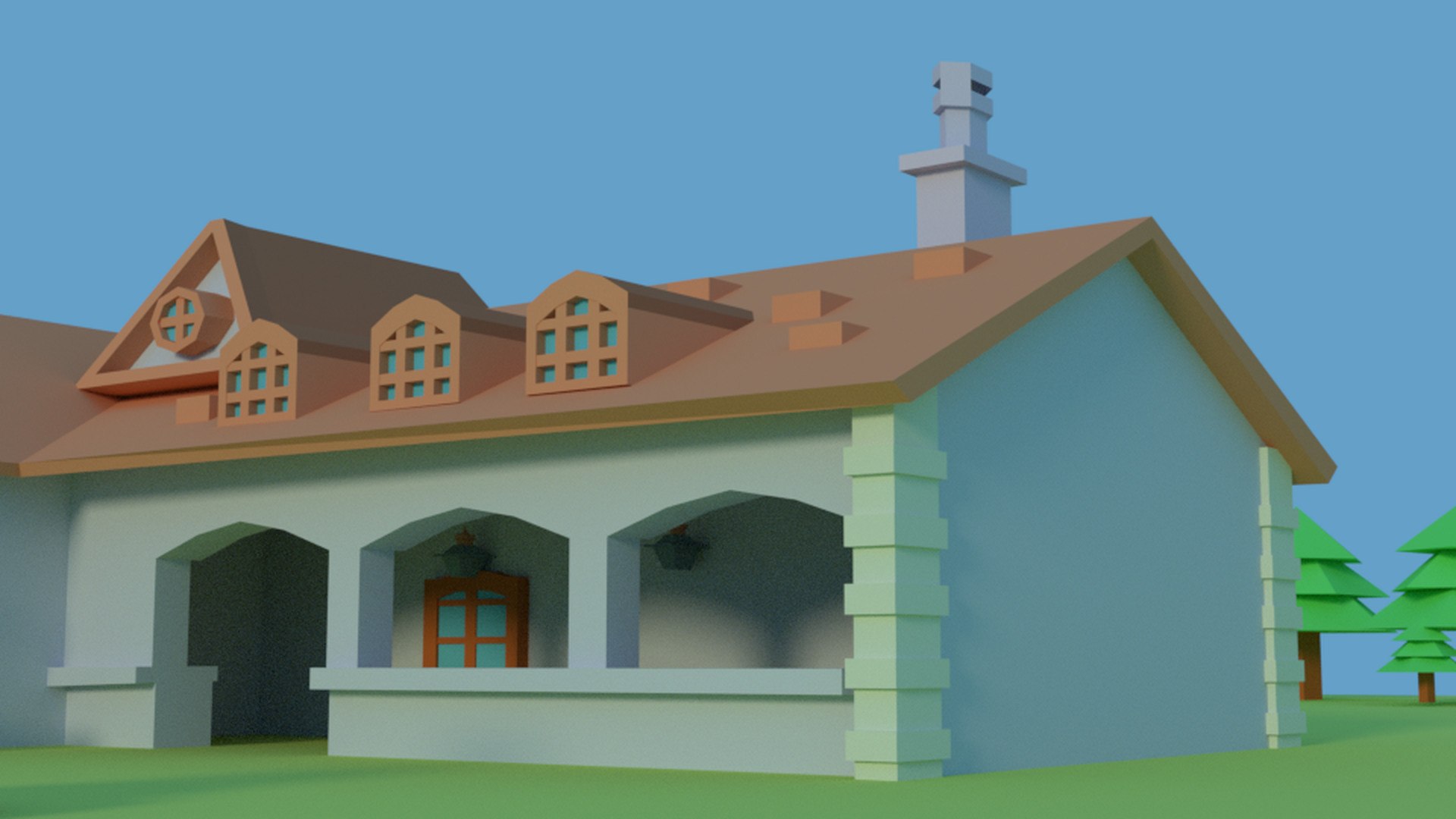 3D Model Low-Poly Farm House - TurboSquid 1826733