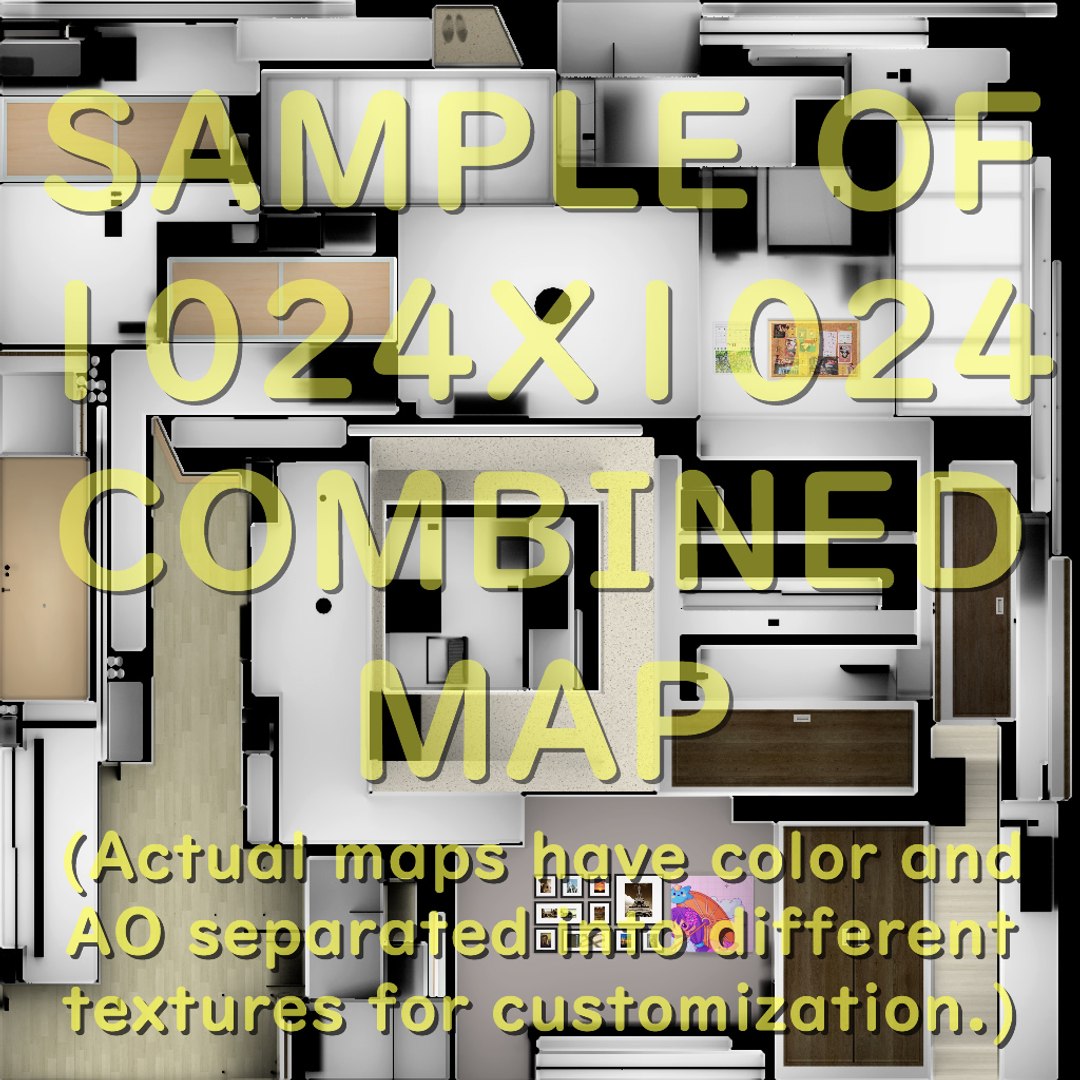 Japanese Apartment - Low-poly PS1-PS2 Style Model - TurboSquid 2423066