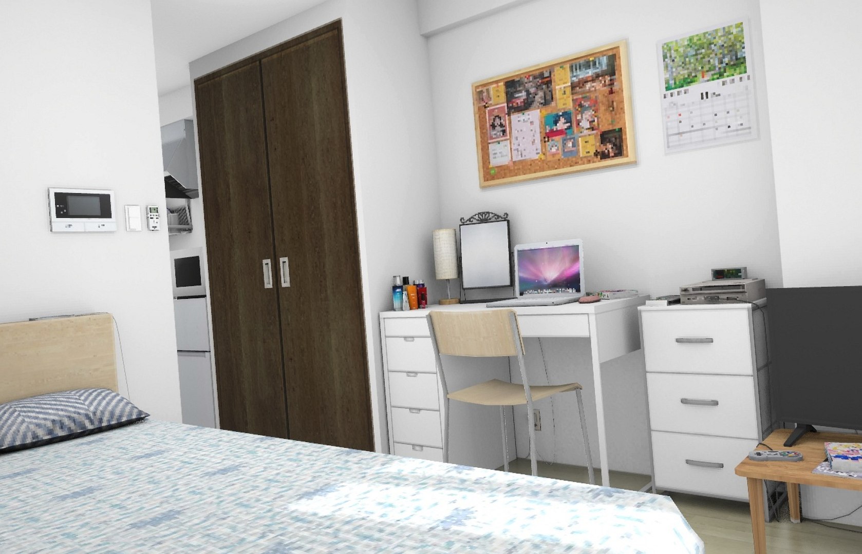 Japanese Apartment - Low-poly PS1-PS2 Style Model - TurboSquid 2423066