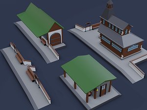 Train station 3D model - TurboSquid 1293865