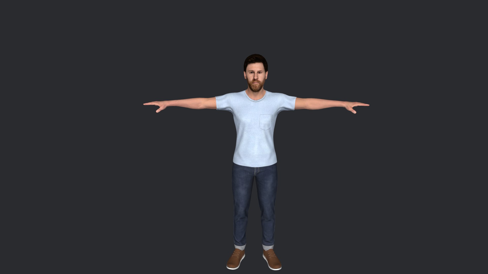 3D Lionel Messi Hyper Realistic Full Body Fully Rigged Character Model ...