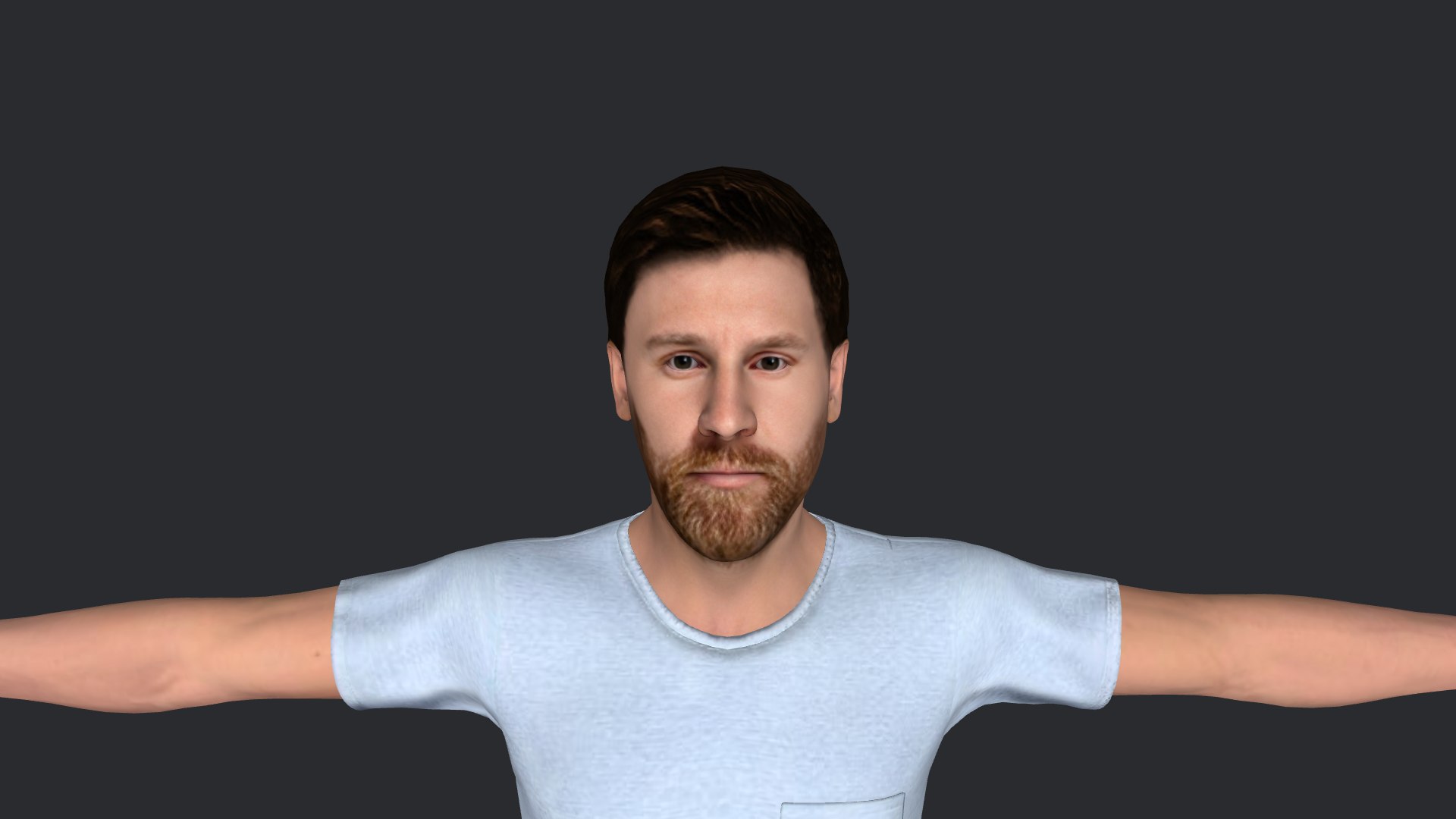 3D Lionel Messi Hyper Realistic Full Body Fully Rigged Character Model ...